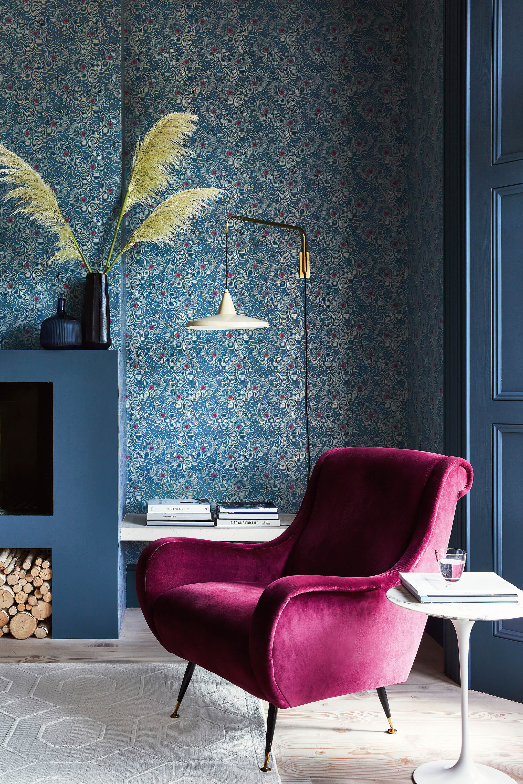 Carlton House Terrace - Blue Plume | Little Greene Wallpaper - Paint ...